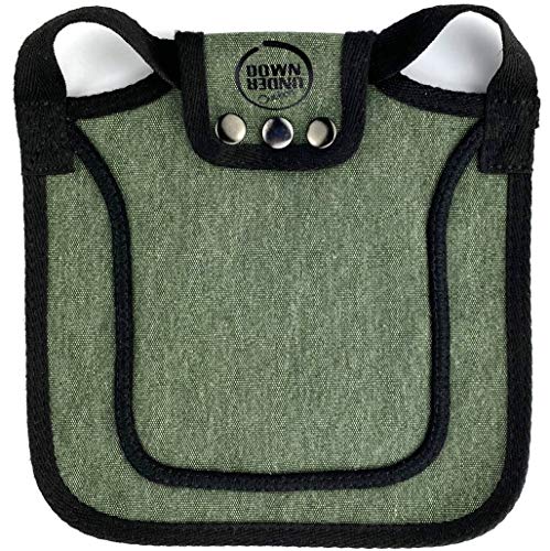 DOWN UNDER OUTDOORS Premium Chicken Saddle, Adjustable Straps to Suit Medium and Large Hens, Poultry Saver, Protector, Apron, Supplies, Products and Equipment, Including Shoulder Cover (Green)