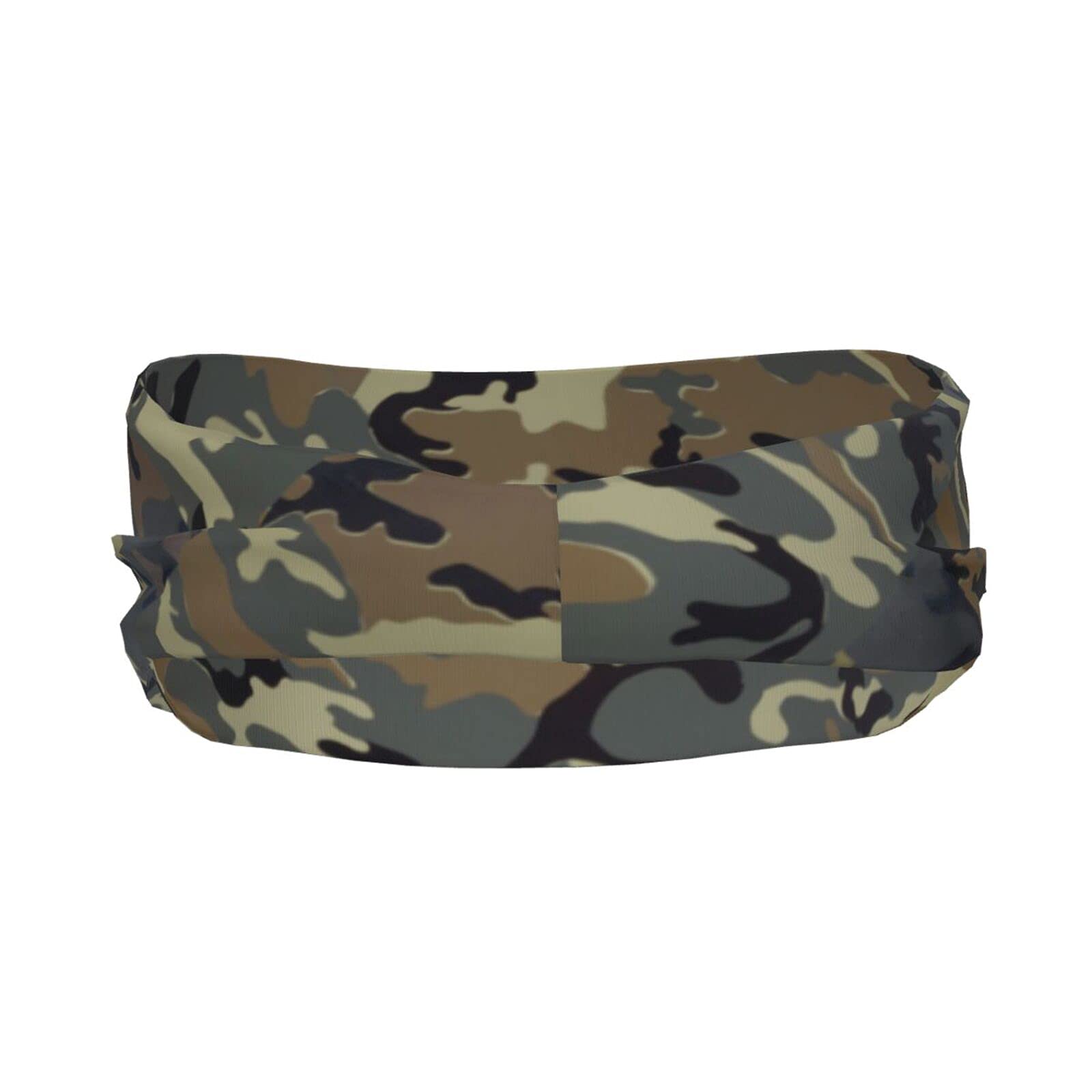 Camo Sweatband Sports Headband Lightweight Wristband Moisture Wicking Workout Head Band for Mens Womens One Size