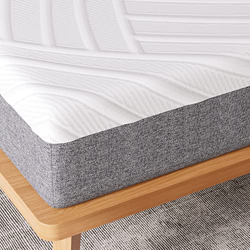 Giantex Memory Foam Mattress, 8 inch Mattress Queen with Gel Infused Memory Foam & Bamboo Charcoal Foam for Cool Refreshing Sleep, Medium Firm, Hybrid Bed Mattress in a Box