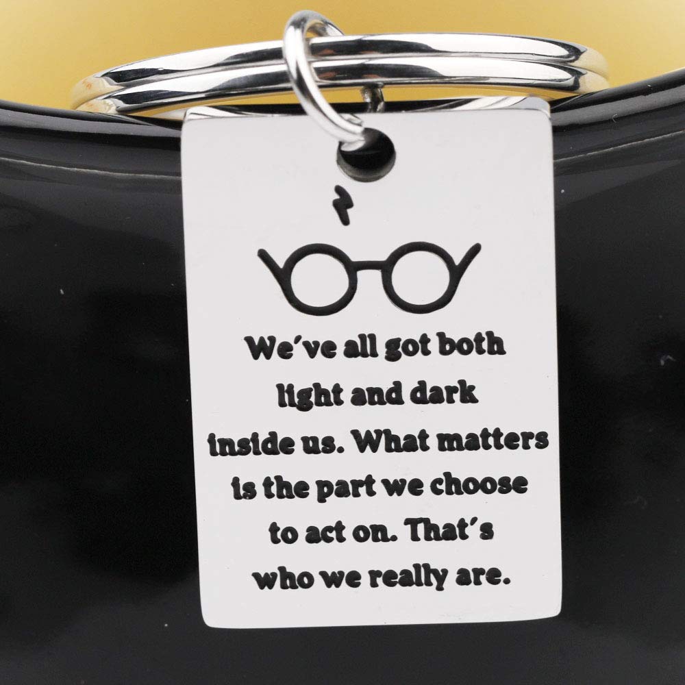Book Lover Quote Keychain Inspirational Keychain Gift What matters is the part we choose to act on (keychainS)
