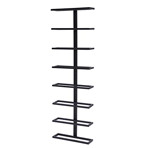 ETKEGHIP Wall Mount Wine Rack Organizer for 8 Bottles, Retro Wine Rack Home Decor Wine Storage Display Holder for Kitchen Pantry Dining Room Bar Wine Cellar
