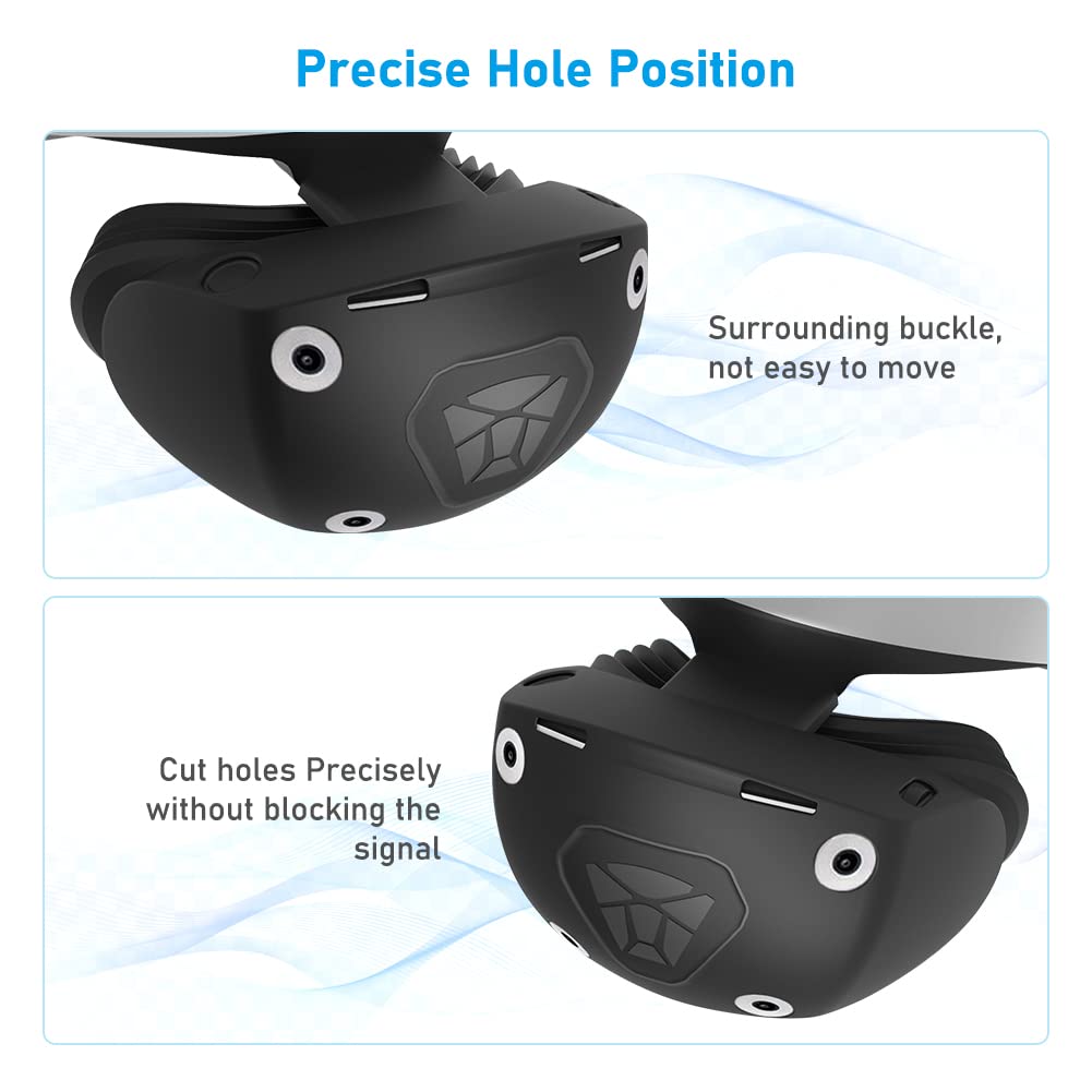 CestMall for VR Cover PlayStation VR2 Accessories with VR Silicone Face Cover and VR Shell Protective Cover Compatible for PSVR2