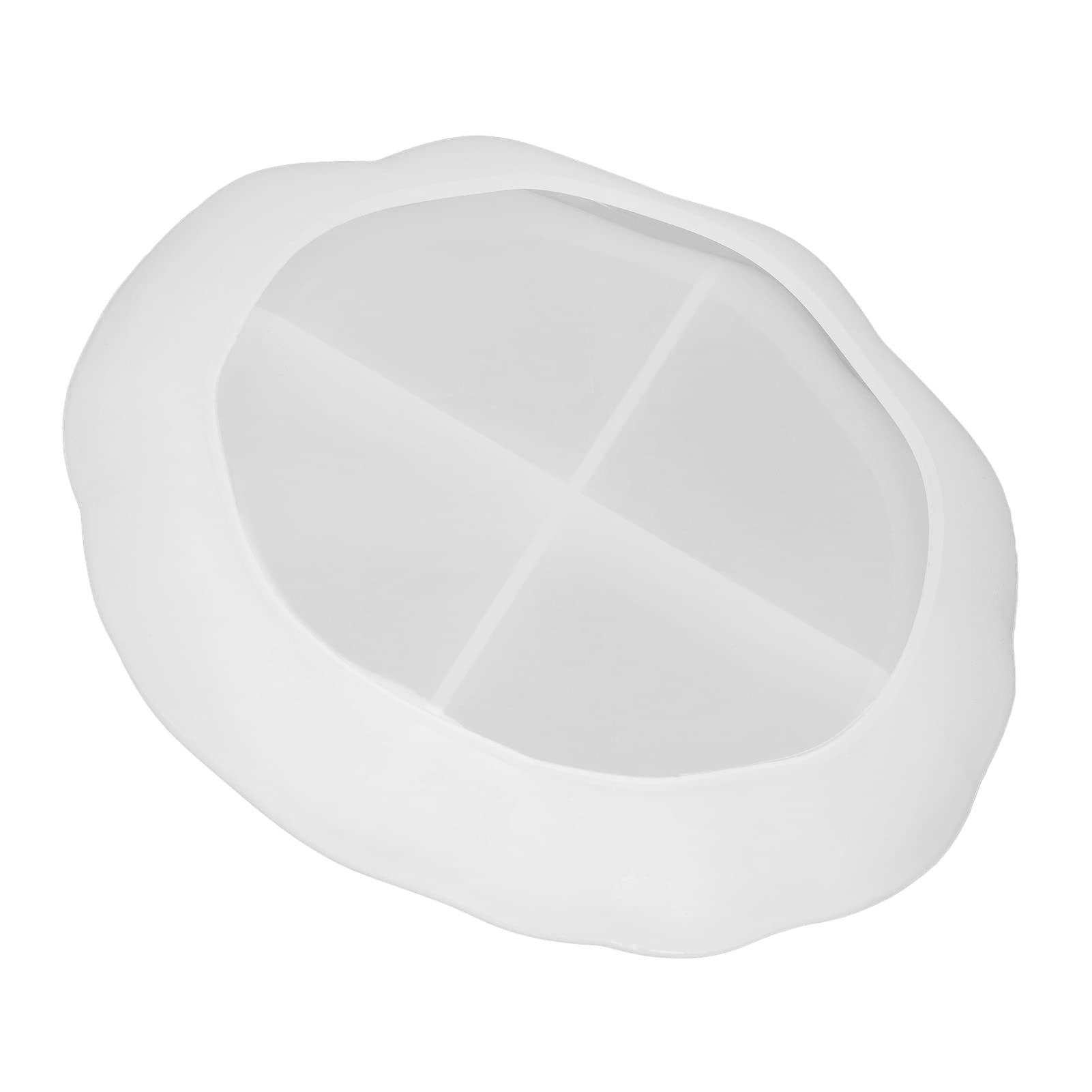DEPILA DIY Resin Molds, Irregular Shape Thicken Soft Transparent Durable Wearable Silicone Resin Mold for Epoxy Resin Home Dish (Color : Round)