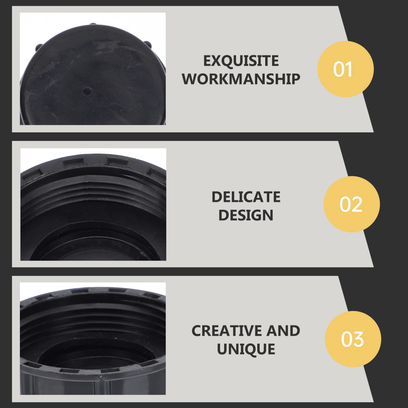 DEPILA Drain 6pcs Plastic Pipe Caps Hose Cap Pipe Fitting Cap Sewer Pipe Cap Tubing End Cap PVC Pipe Cap for Kitchen Drain Pipe 45MM Plug