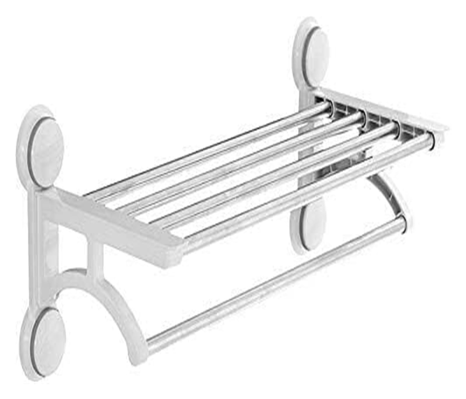 Towel Racks Towel Rail Holder Towel Bar Stainless Steel Powerful Suction Cup Multi-Function Bathroom