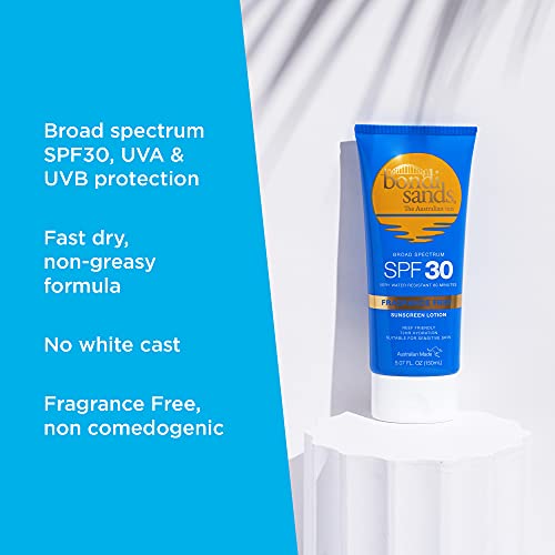 Bondi Sands Fragrance Free Sunscreen Body Lotion SPF 30 | Hydrating Broad Spectrum Protection, Sheer, Water Resistant | 5.07 Oz/150 mL