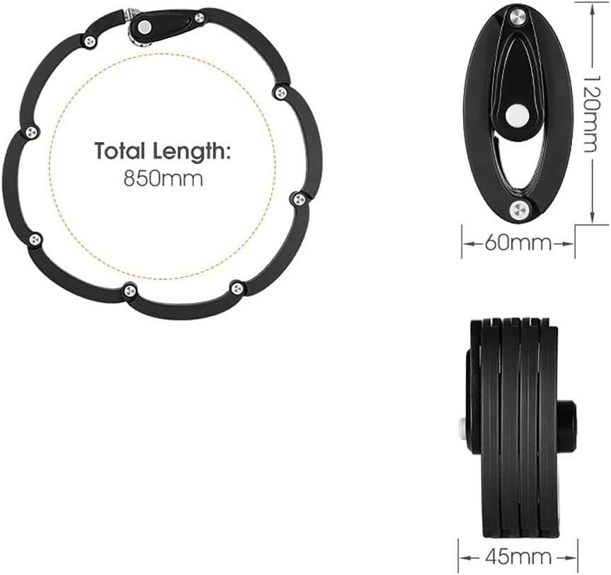 Bike Lock Foldable Bike Lock Anti-Theft Road Bicycle Password Lock Scooter E-Bike Chain Lock Cycling Accessories