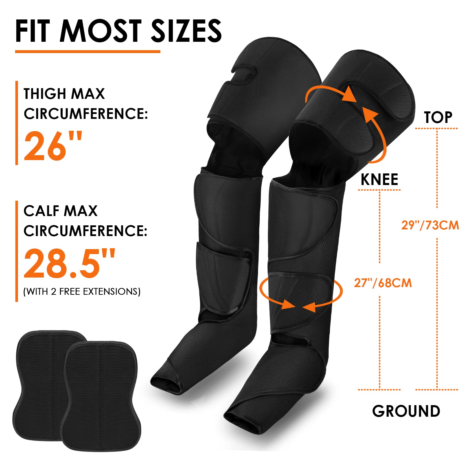 CINCOM Leg Massager, Leg Compression Massager with Heat for Circulation and Pain Relief Air Compression Foot Calf Thigh Massager with Handheld Controller