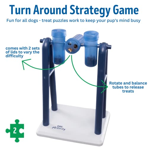 TRIXIE Turn Around Strategy Game, Intermediate Dog Puzzle Toy, Level 2 Activity, Treat Puzzle, Interactive Play, Enrichment