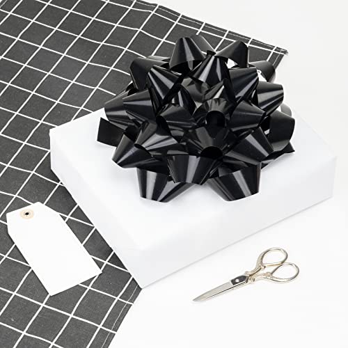 MAYPLUSS 8" Gift Bow, 1 Bows, Black, Perfect for Birthday, Christmas, Holiday, Party Favors Decorations