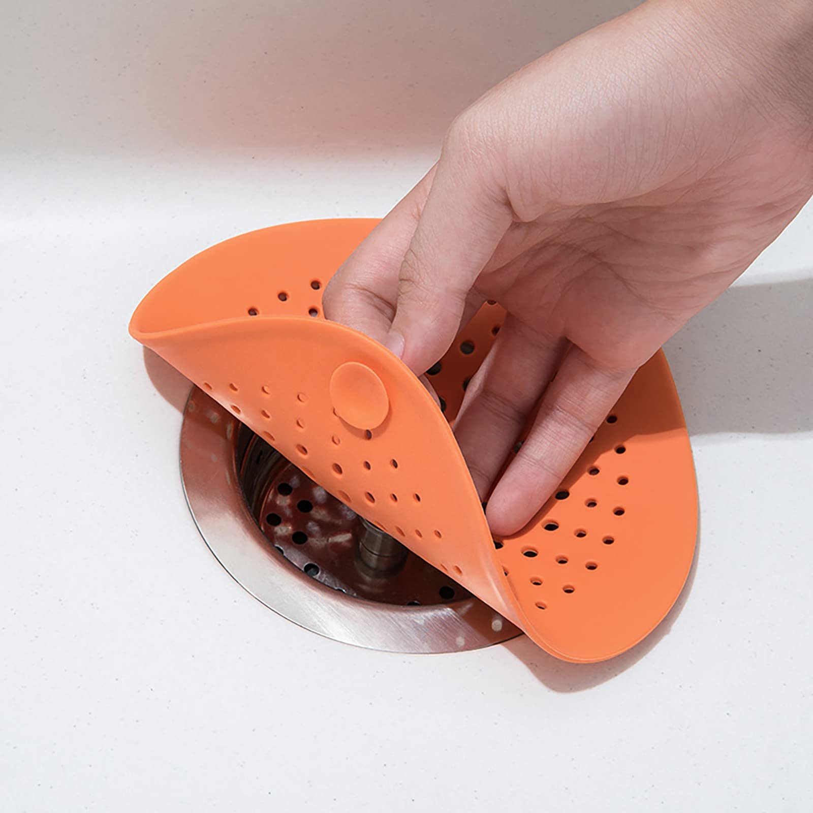 Food Drainer for Kitchen Sink Shower Drains Cover Silicone Hair Stopper Filter Bathroom Drains Floor Sink Strainer Bath Sink