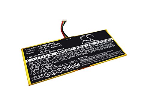 Cameron Sino New Replacement Battery Fit for Barnes & Noble(6000mAh / 22.20Wh)