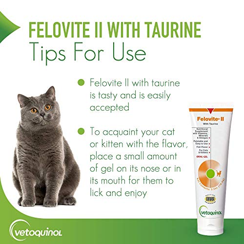 Vetoquinol Felovite II Oral Gel Vitamin & Mineral Cat Supplement with Taurine, 2.5oz