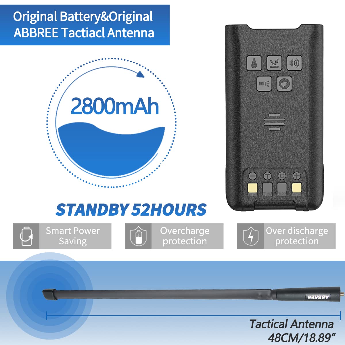 Baofeng GMRS-9R GMRS Radio Waterproof IP67 Two Way Radios Rechargeable Walkie Talkies Long Range NOAA Weather Alerts Scan With extra Battery,Programming Cable,Tactical Antenna,Speaker Mic,Tactical Bag
