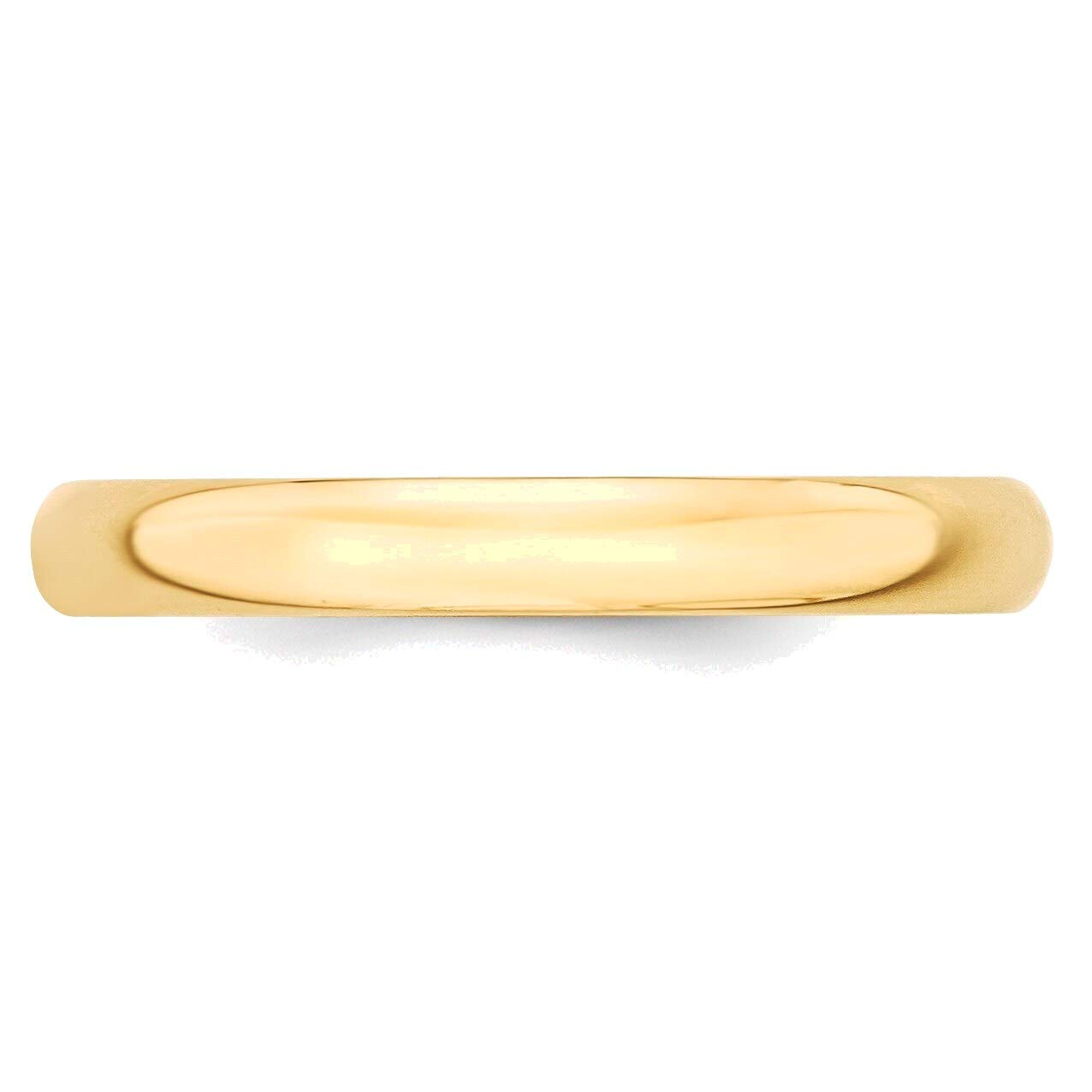 Bonyak Jewelry 14kt Yellow Gold 3mm LTW Half Round Band Size 9
