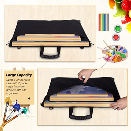 EUYZOU Art Portfolio Case, 24" x 36",Large Art Storage Folder with Handle, Poster Board Storage Bag, Art Carrying Tote Bag with Adjustable Shoulder Strap for Artwork