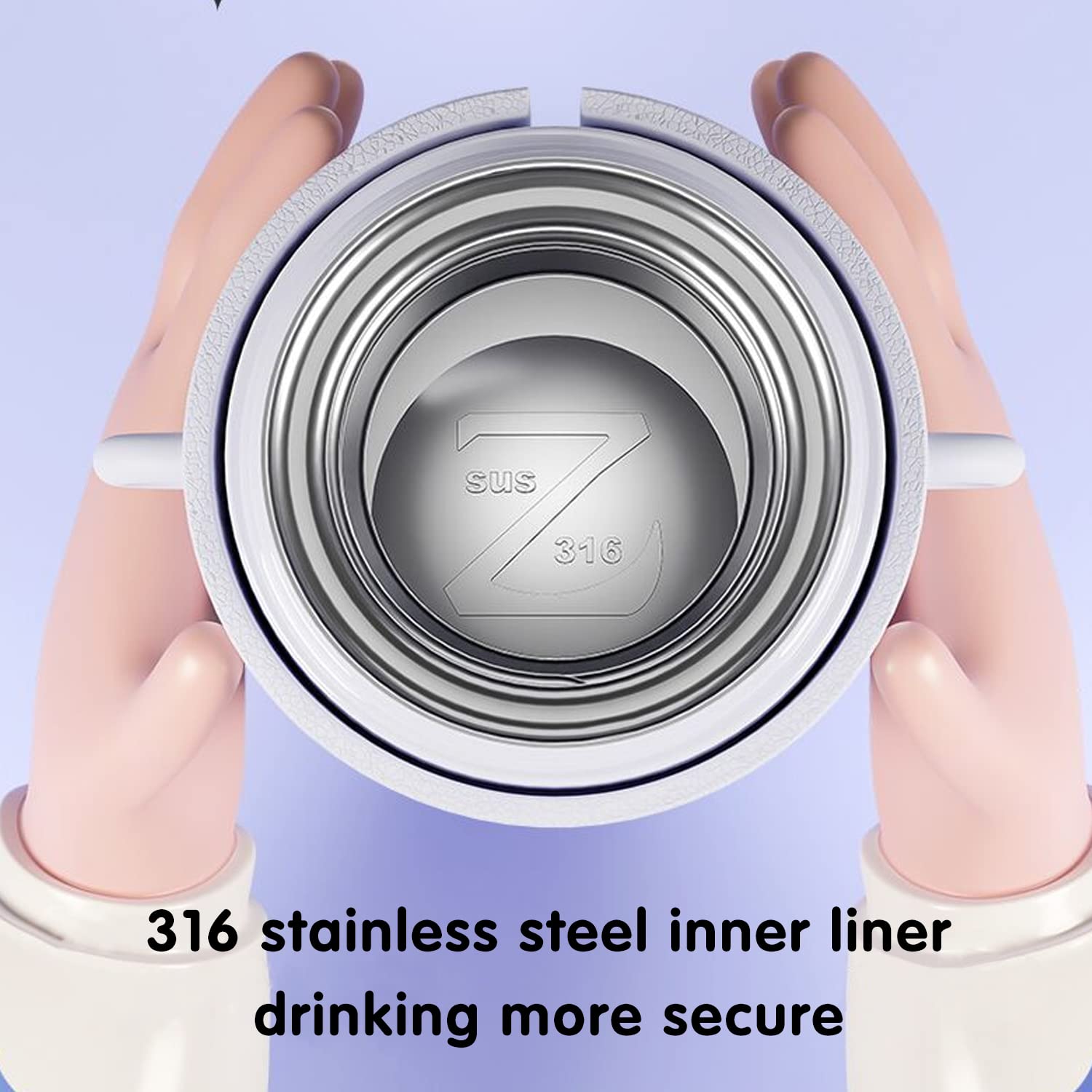 Credrink 17 oz Water Bottles Kids，Kids Thermos Water Bottle，Kids Water Bottle with Straw，316 Stainless Steel，Leak and Splash Proof，Temperature Display，Smart Water Bottle Suitable for Children (White)…