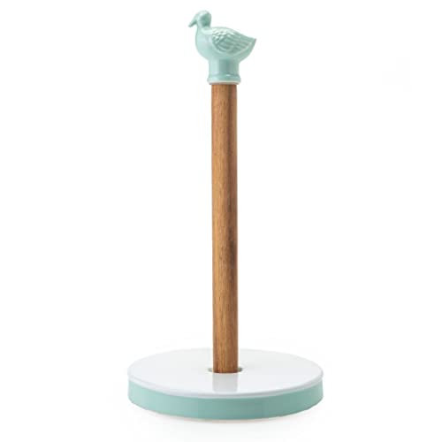 Martha Stewart 15" Stoneware & Acacia Wood Paper Towel Holder Wood 15"