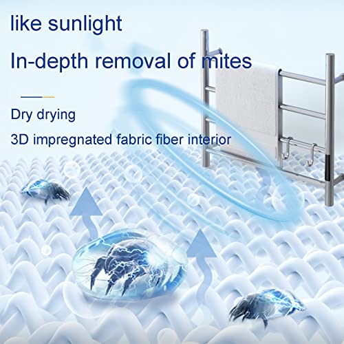 Electric Heating Bathroom Towel Rack Perforated 304 Stainless Steel Bright Intelligent Drying Electric Towel Rack,Silver