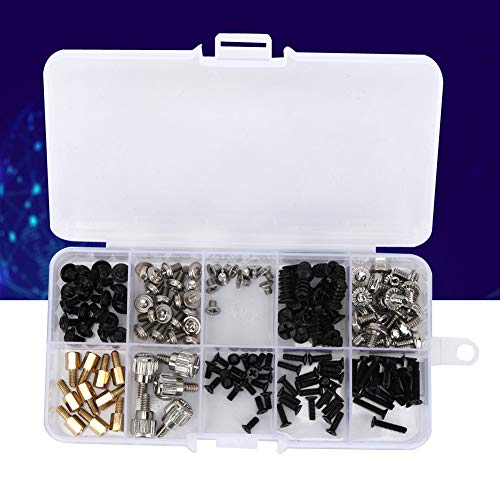Computer Screws & Standoffs Set, 165Pcs Boxed Desktop Case Mounting Screw Set, Desktop Computer Screws, Good Resistance, for Ship Assembly