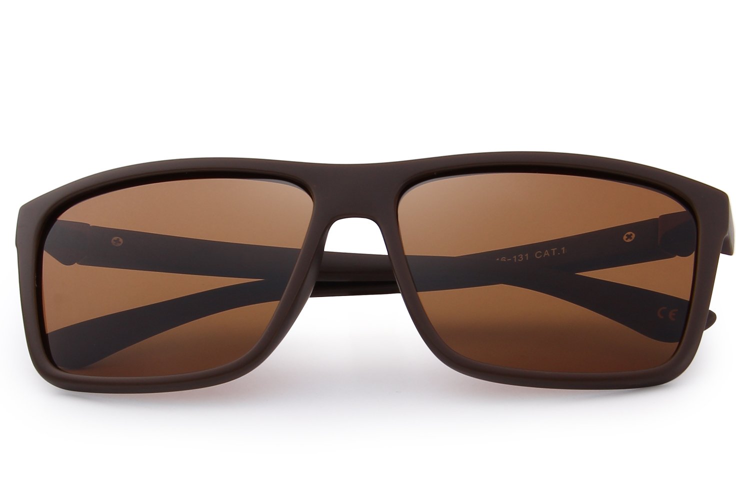 MERRY'S Men Polarized Sunglasses Male Women Outdoor Fishing Sun glasses (Brown, 58)