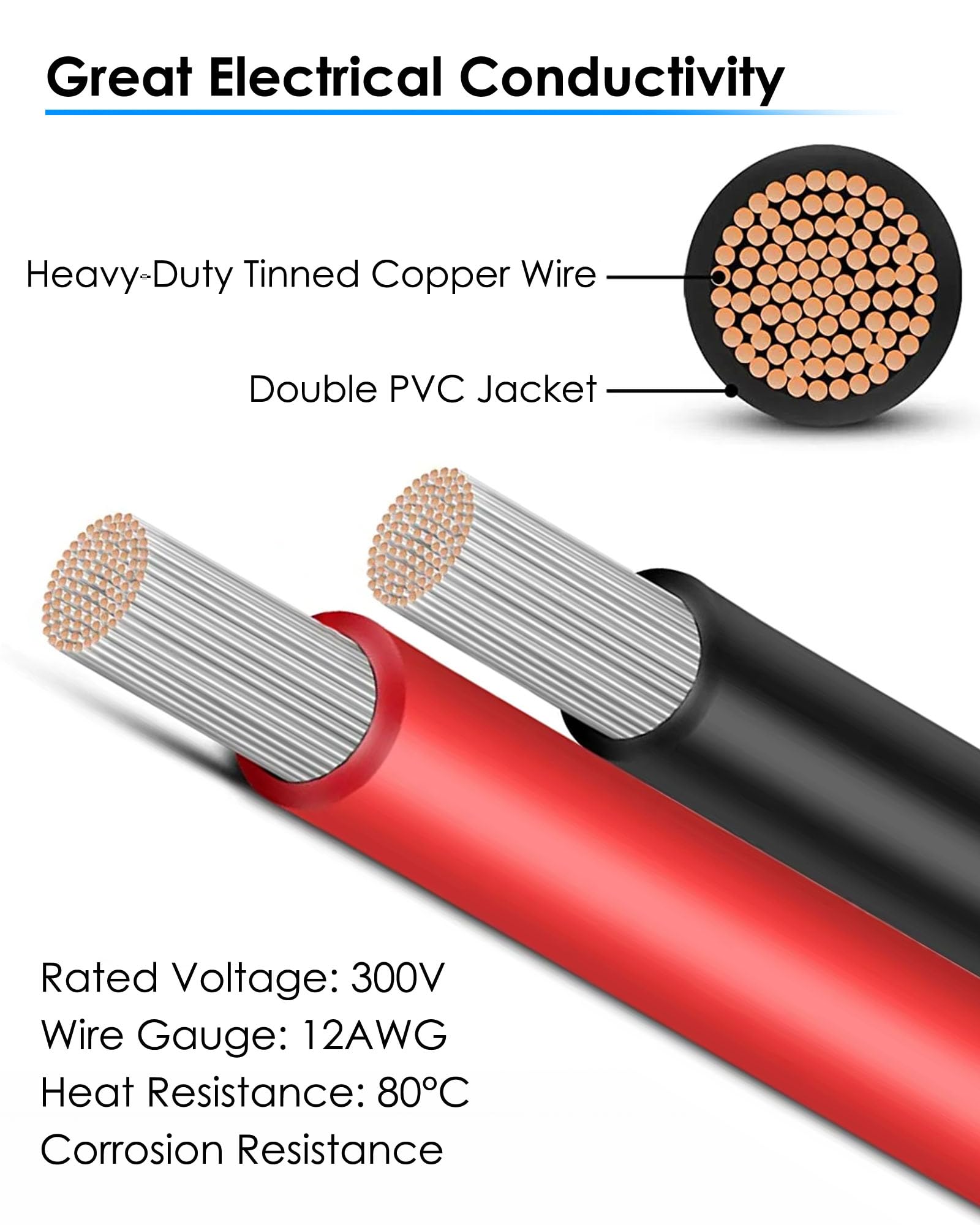 BOQNZN Solar to XT60 Extension Cable, 25FT 12AWG XT60 Adapter to Solar Connector Charging Cable for RV Battery Pack Portable Foldable Solar Panels Solar Generators Power Station