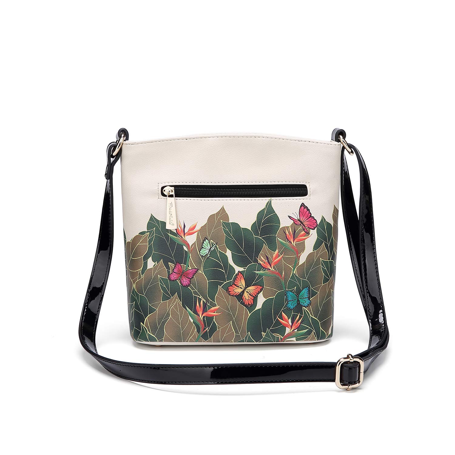 Frida Kahlo Cartoon Licensed Crossbody Bag (Black: Cartoon)