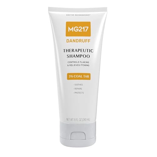 MG217 Dandruff 3% Coal Tar Dandruff Shampoo, Controls Flaking & Relieves Itchy Scalp - 8 oz Tube