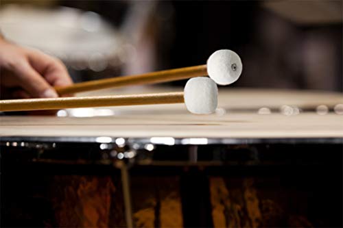 Buytra Marimba Mallets and Timpani Mallets Set with Case - Medium Hard Yarn Head Keyboard Marimba Mallet, Blue - Felt Head Timpani Mallet Stick Percussion