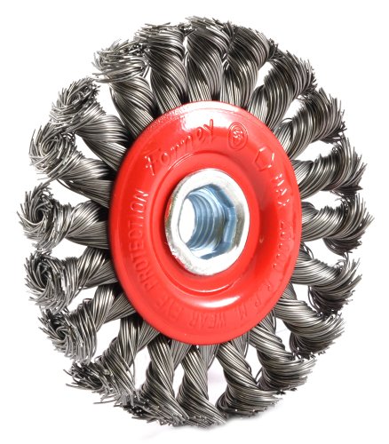 Forney 72759 4-Inch x .020 x 5/8-11 Knot Wire Wheel