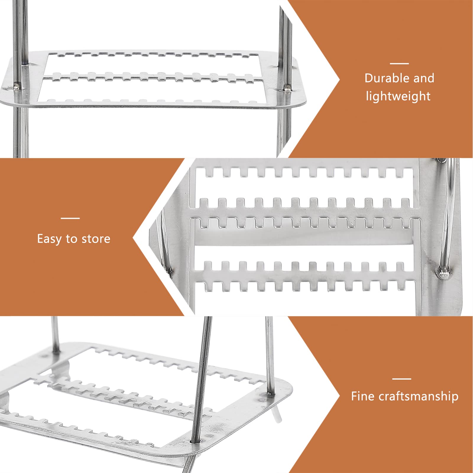 Microscope Slides Staining Rack Glass Slides Rack Stainless Staining Rack 26 Positions Microscope Slides Holder Glass Microscope Slides Rack
