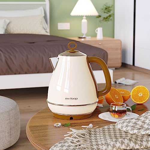 Evoloop 1.7L Electric Kettles, BPA Free Tea Kettle, Hot Water Boiler Heater, Stainless Steel Teapot, Auto Shut-Off & Boil-Dry Protection, 120V/1500W