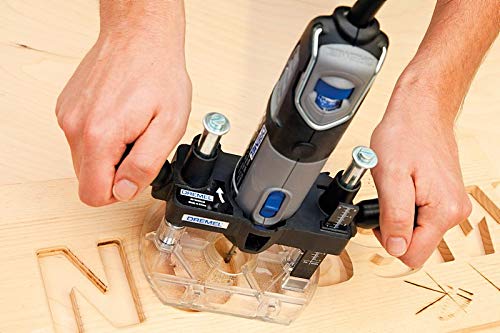 Dremel 4300-5/40 High Performance Rotary Tool Kit with LED Light- 5 Attachments & 40 Accessories- Engraver, Sander, and Polisher- Perfect for Grinding, Cutting, Wood & 335-01 Plunge Router Attachment