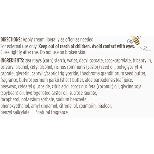 Burt's Bees Baby Daily Cream to Powder, Talc-Free Diaper Rash Cream - 4 Ounce (Pack of 3)