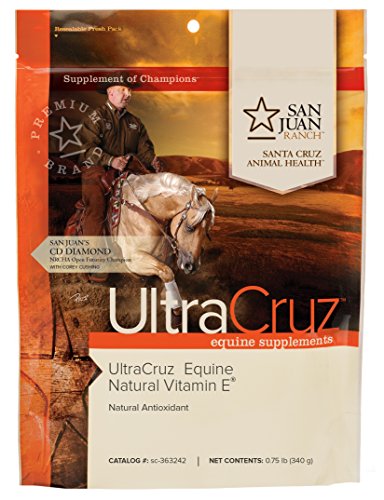 UltraCruz Equine Natural Vitamin E Supplement for Horses, 0.75 lb, Powder (30 Day Supply)