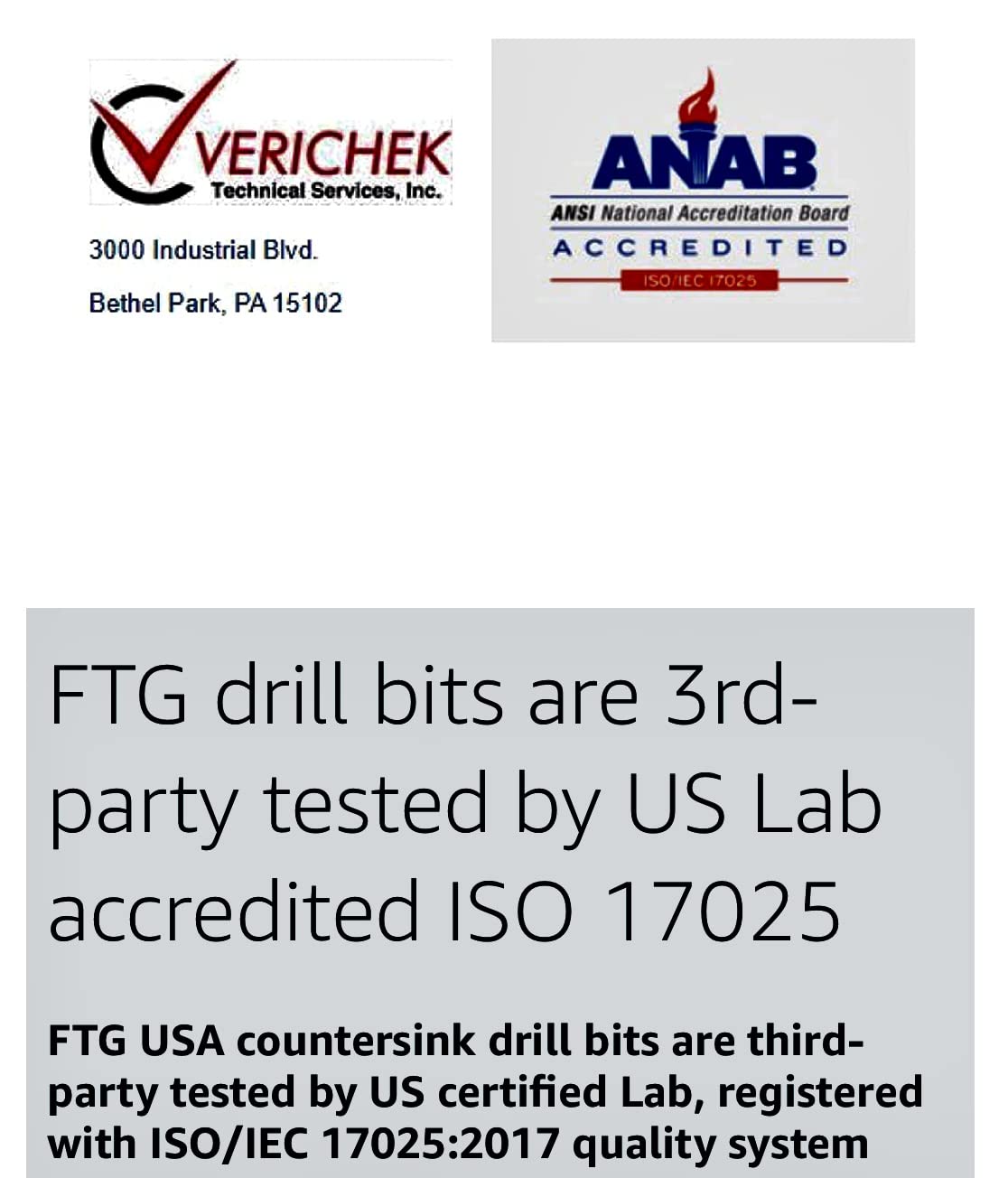 FTG USA Adjustable Wood Countersink Drill Bit Set #6#8#10 with Tapered Drill Bit for Woodworking