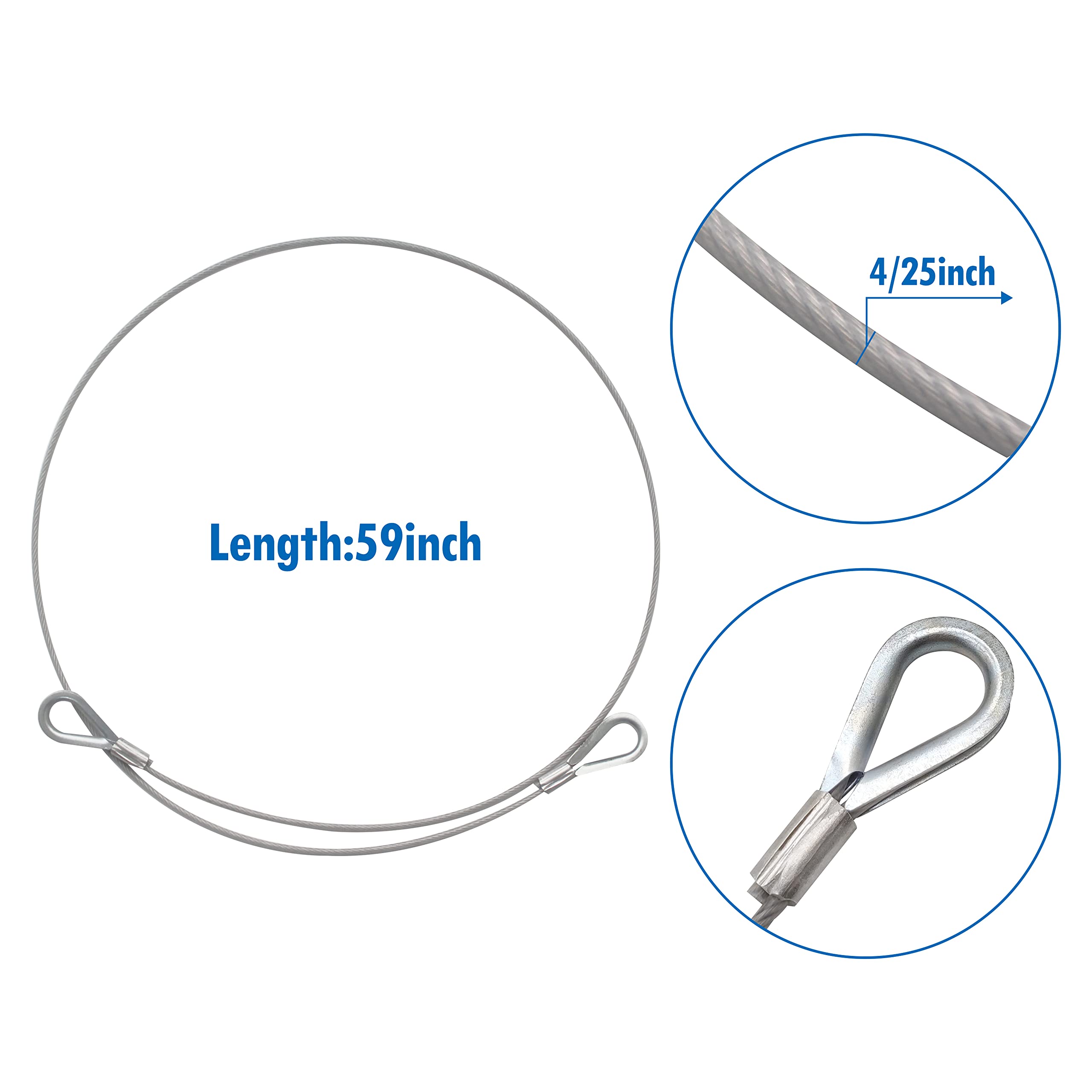 Bylot 2 PCS Lift Cables with EZ Spring Clips Replacement for Lift Assist System 40101042GS