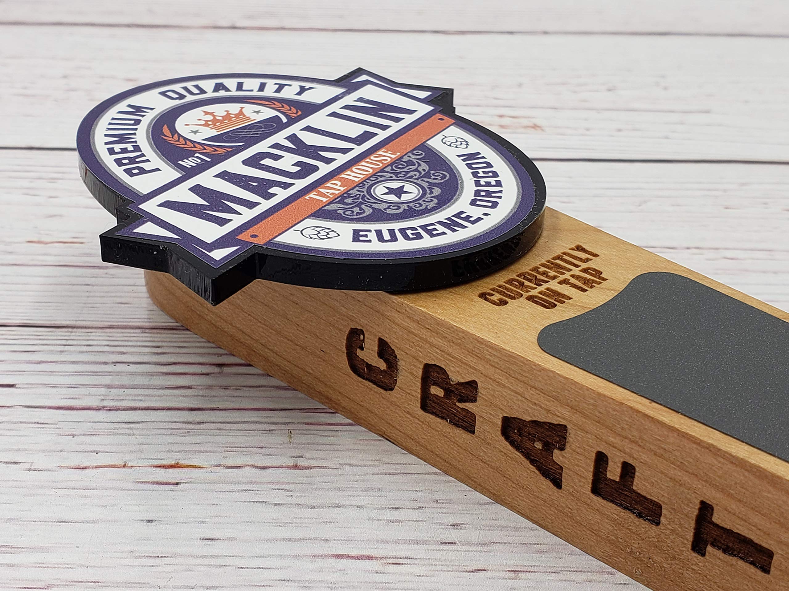 Custom Brew Gear Personalized Beer Tap Handle-Classic Logo Edition, Laser Engraved Sides