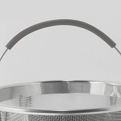 ExcelSteel 3.75 Qt, Rinse Drain Sift Sieve Kitchenware Perfect for Pressure Cookers Strainer Basket Insert, 8.25", Grey