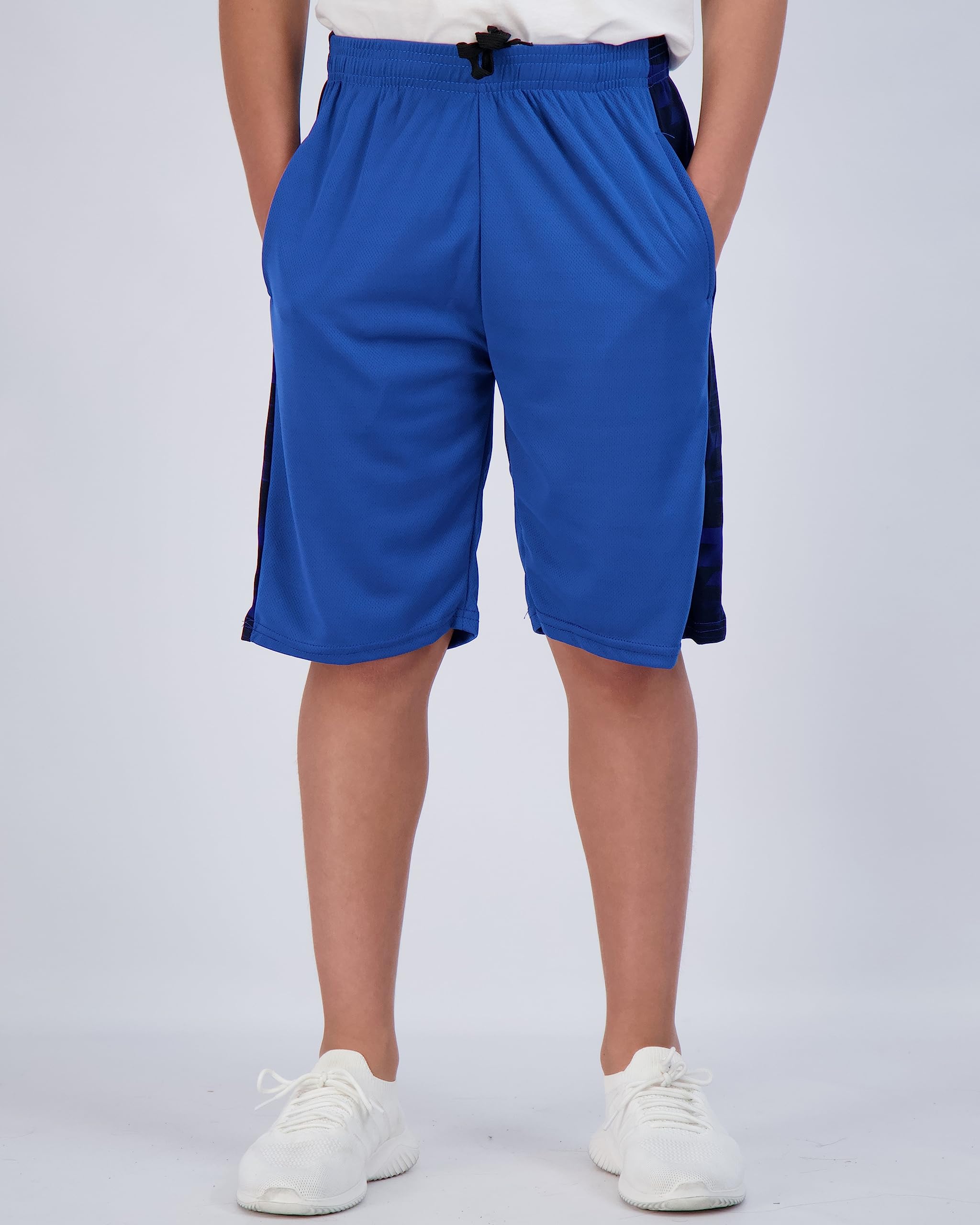Boys Workout Quick Dry Shorts Youth Clothes Mesh Active Athletic Basketball Soccer Kid Gym Running Teen Dry-Fit L (12-14) 5-Pack