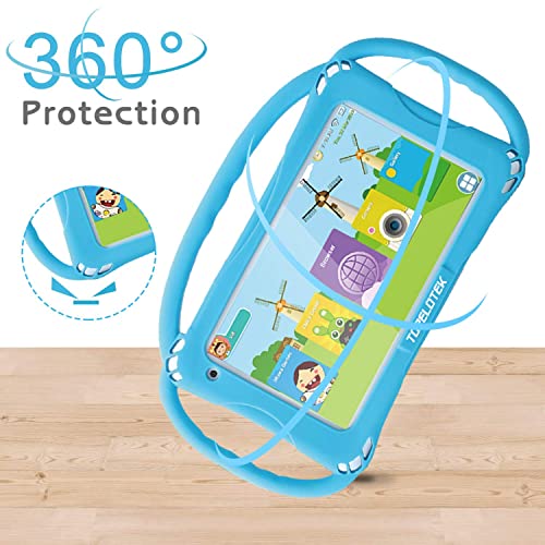 Kids Tablet 7inch Android Toddler Tablet 32GB Tablet APP Preinstalled & Parent Control Learning Education Tablet WiFi Camera Kid-Proof Case with Handle,Netflix YouTube Ages 3-14