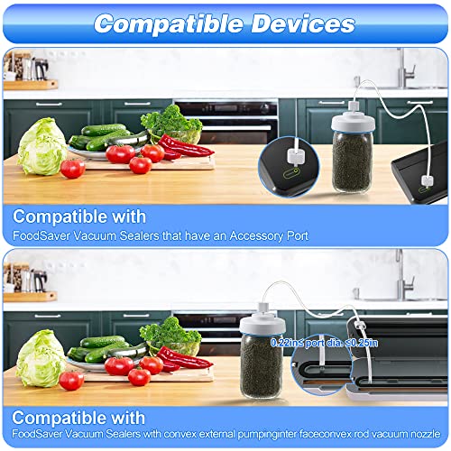 Dreyoo Jar Sealer and Accessory Hose Compatible with Foodsaver Vacuum Sealer, Vacuum Sealer Kit for Wide and Regular Mouth Canning Jars, with a Manual Portable Vacuum Pump and a Bottle Opener