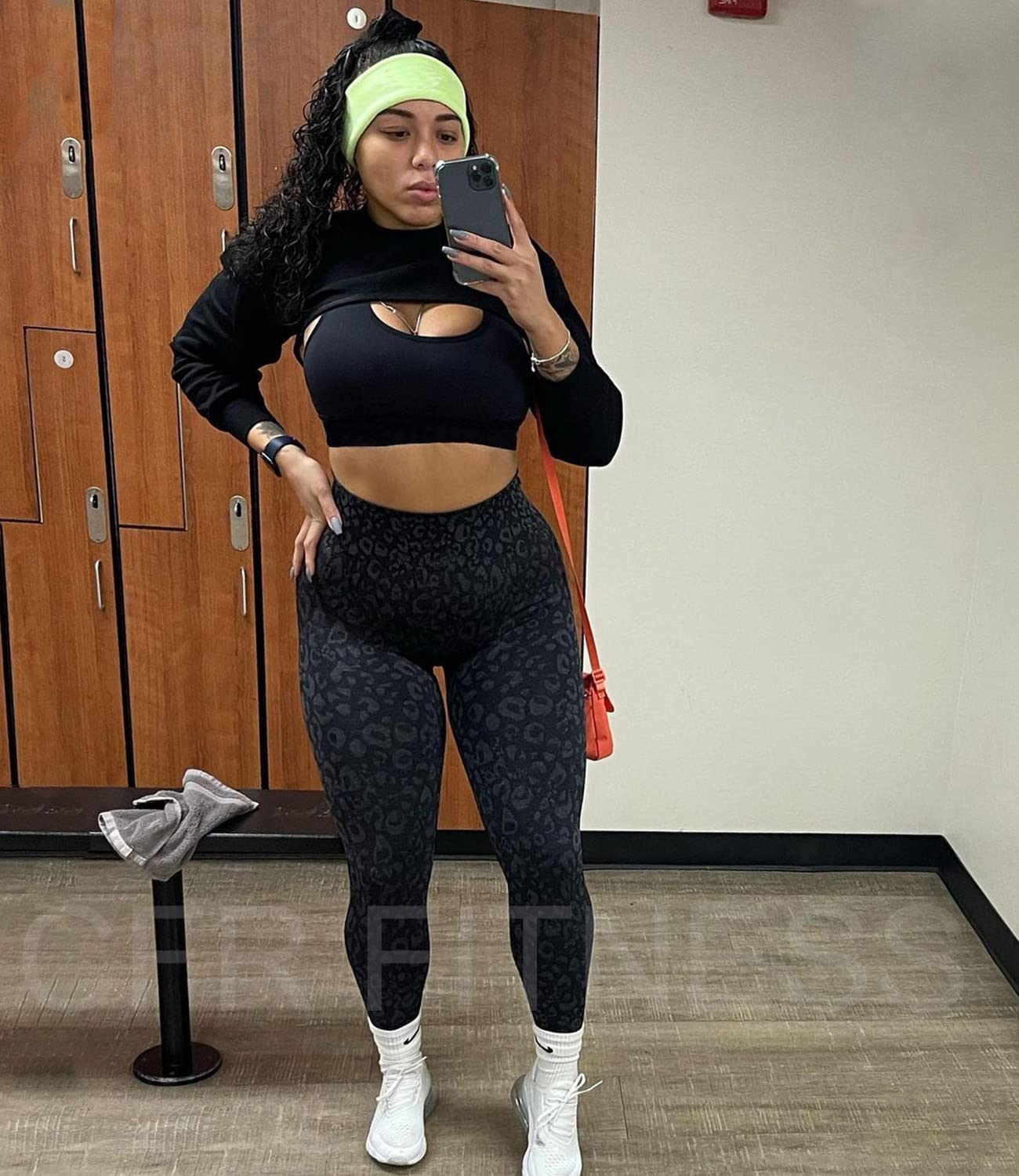 CFR High Waist Scrunch Butt Leggings for Women Workout Seamless Ruched Booty Yoga Pants Dot Contouring Grey XL