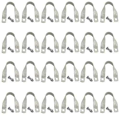 Cross-Connector (Purlin Bracket) for Greenhouse - Galvanized Steel (12 Pack w/Bolts) (1 3/8" x 1 3/8")