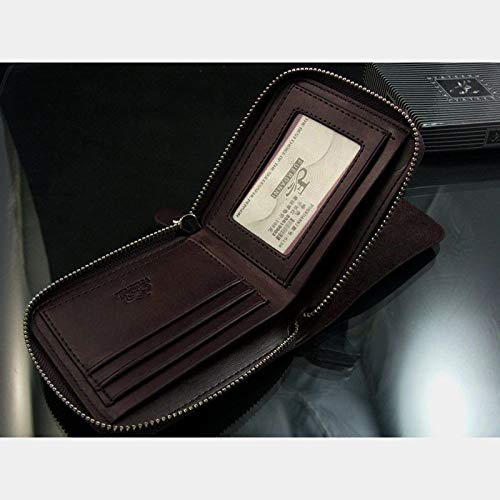 Charming Purse Leather Billfold Card Handbag Mens Holder Zip Clutch Wallet
