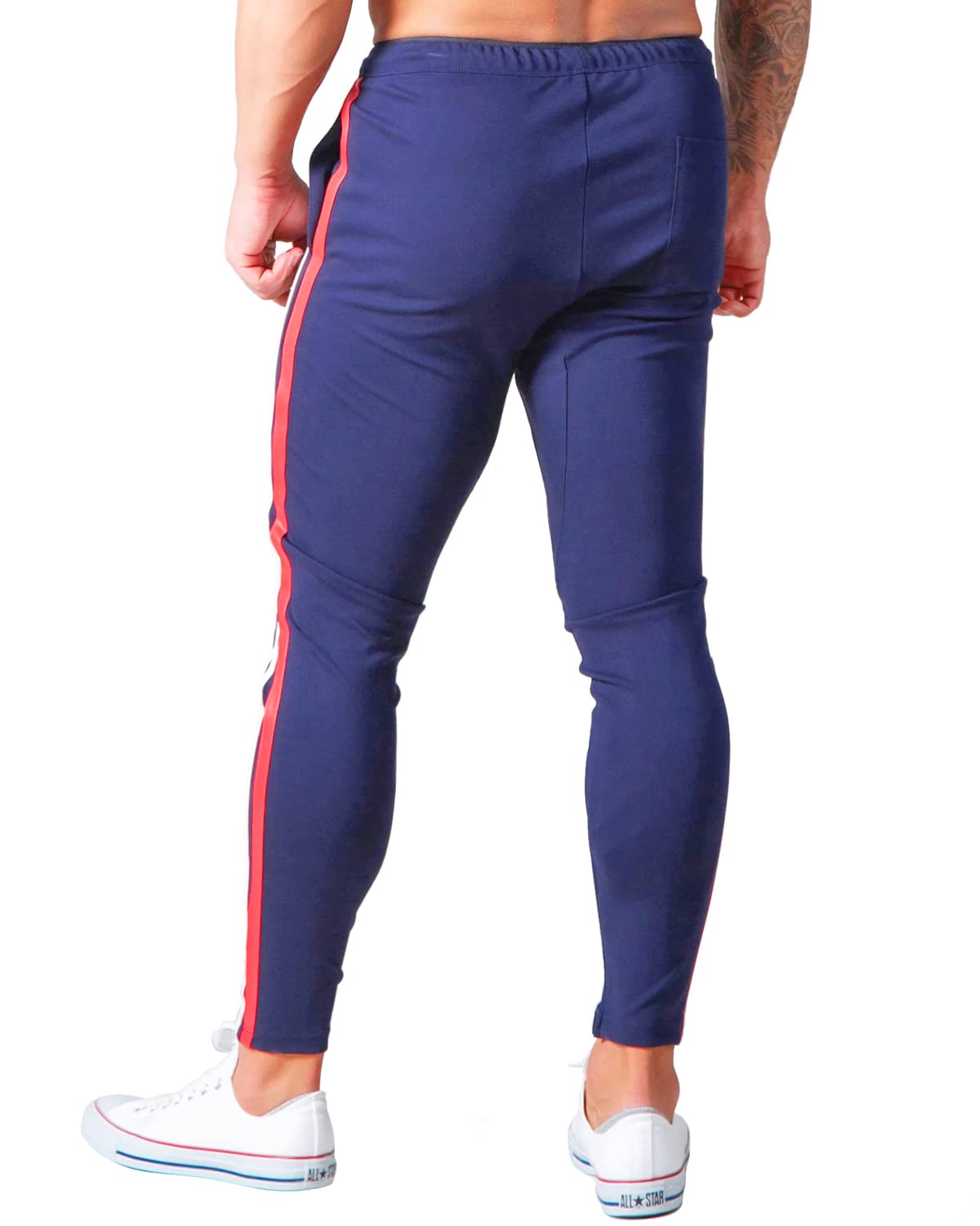 CANGHPGIN Joggers for Men Navy Sweatpants with Pockets Slim Fit Tapered Leg Track Pants Athletic Workout Pants