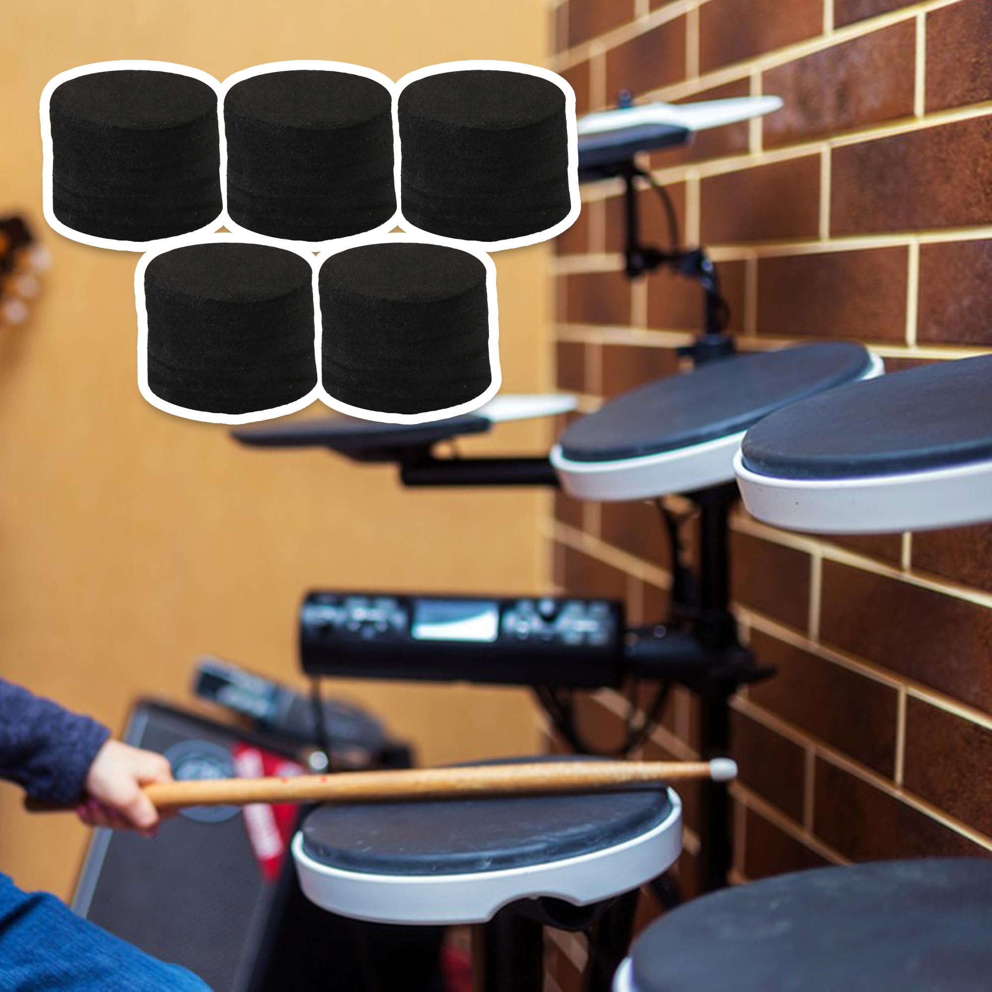 BQLZR 28x20mm Drum Trigger with Adhesive Percussion Instrument Parts Pack of 5