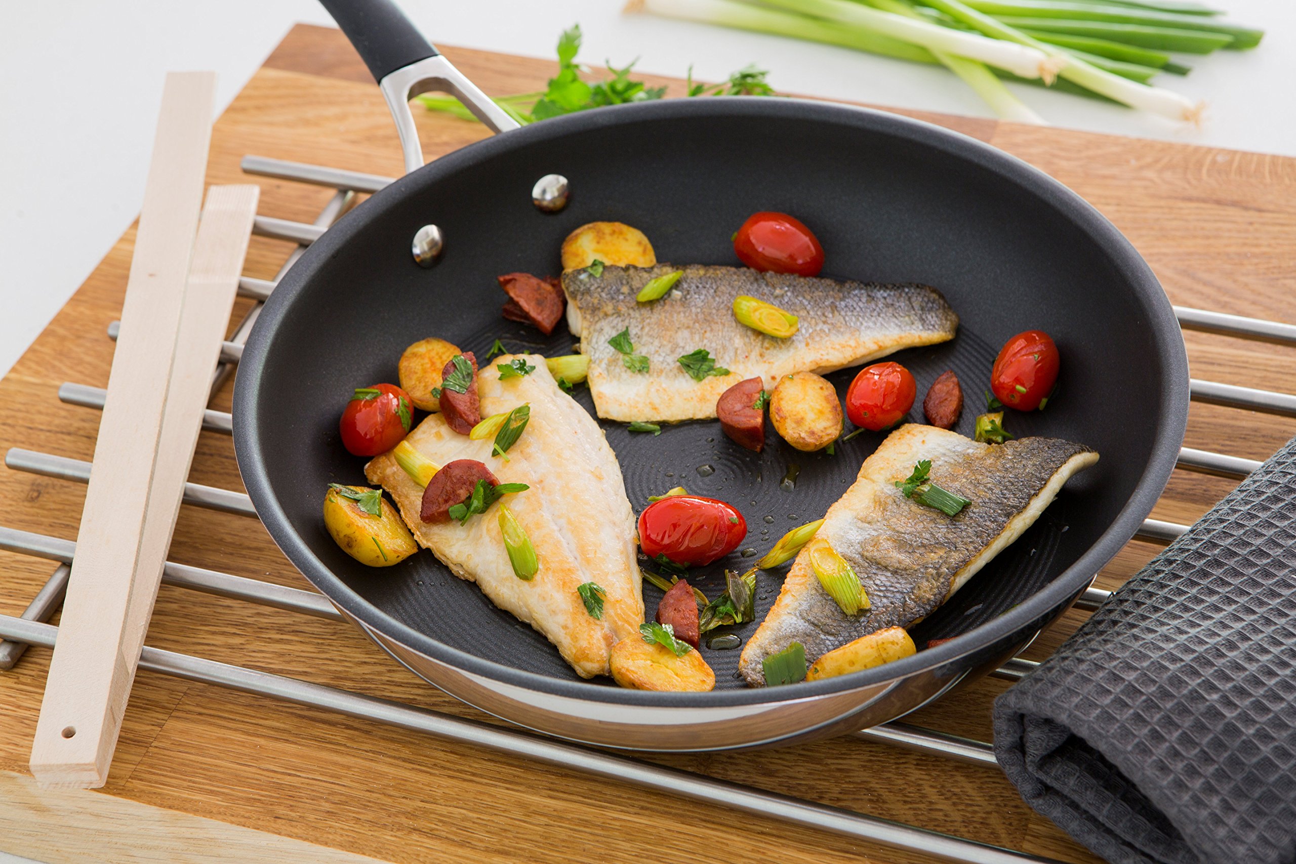 Circulon Momentum Twin Pack Stainless Steel Frying Pans, Set of 2, 2 Set