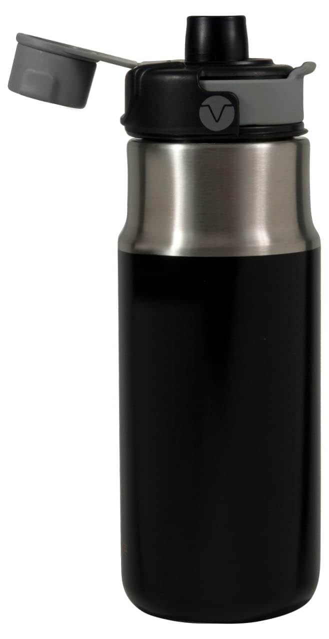 COOL GEAR 25 oz Stainless Steel TRAVERSE Bottle with Sipper Lid - Black