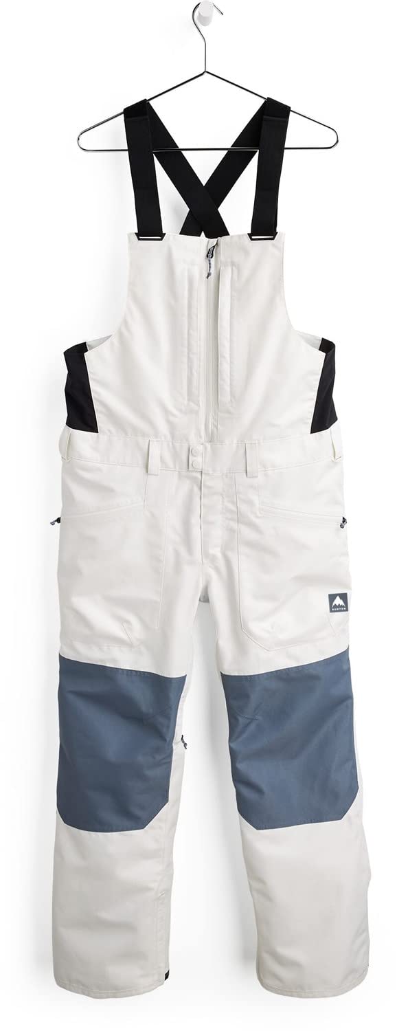 Burton Men's Standard Gore‑TEX Reserve Bib Pant, White, Large